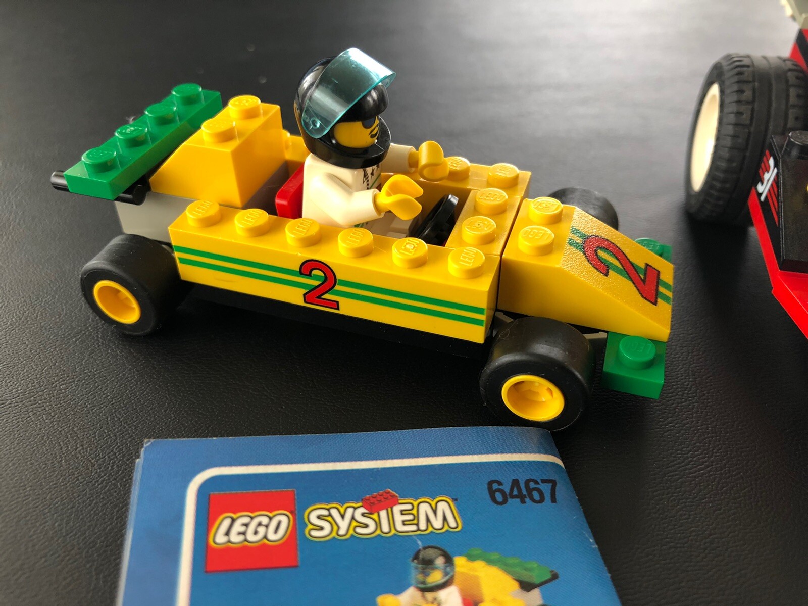 Vintage LEGO 6639 Town Race Raven Racer 6467 Power Pitstop (car) w Inst ...