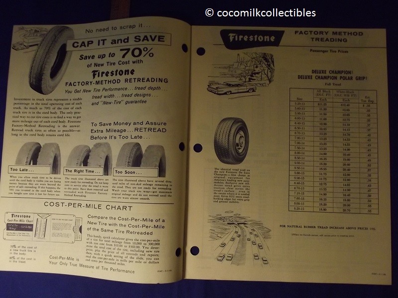 Feb 1964 Firestone Factory Treading Repairing Tire Price List Catalog ...