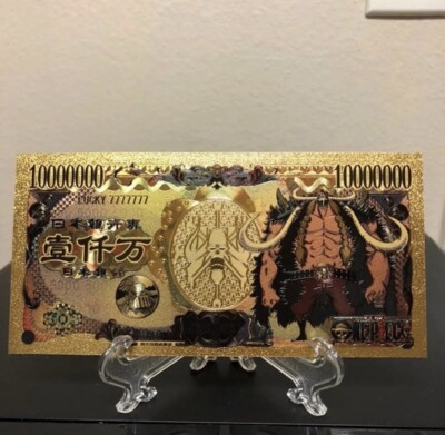 24k Gold Plated Jack One Piece Banknote Anime Collectible | eBay