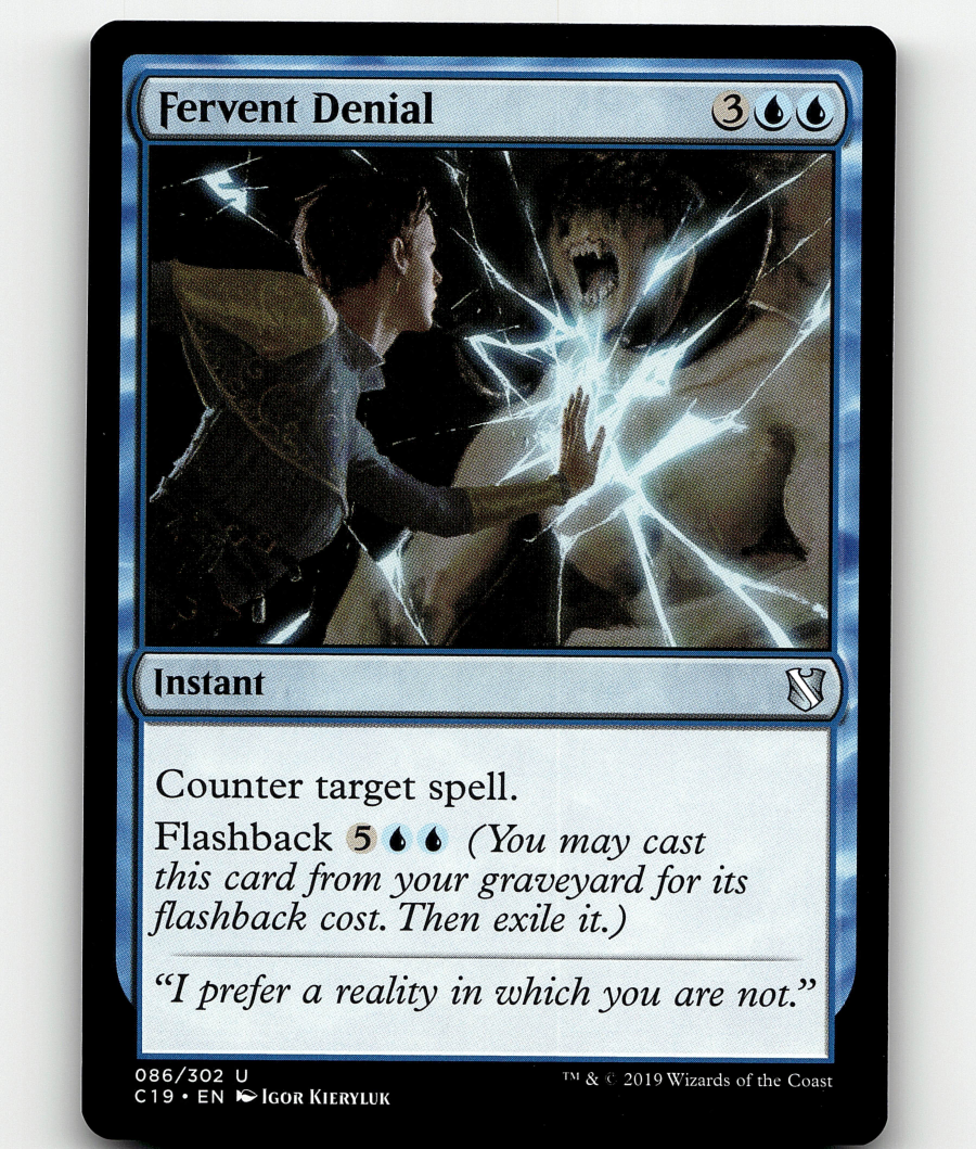 MTG - Fervent Denial - Commander 2019 | eBay