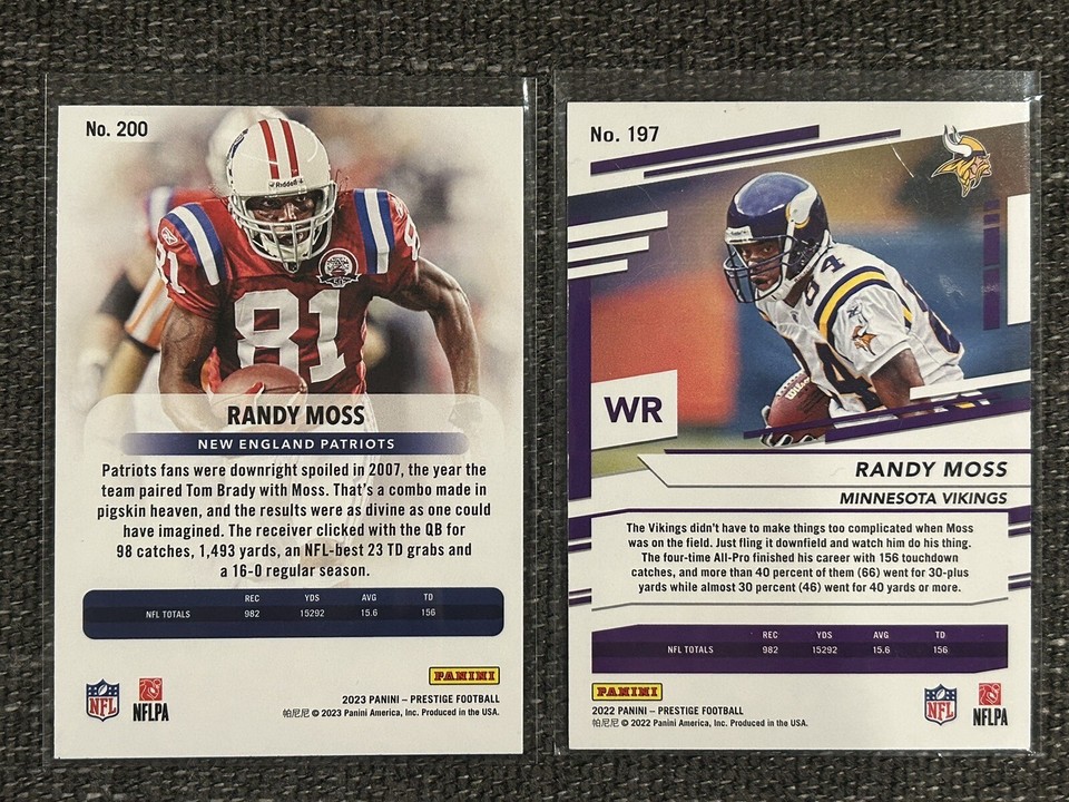 Randy Moss 2 Card Lot (2023 Silver Prestige) And 2022 Prestige /449 | eBay
