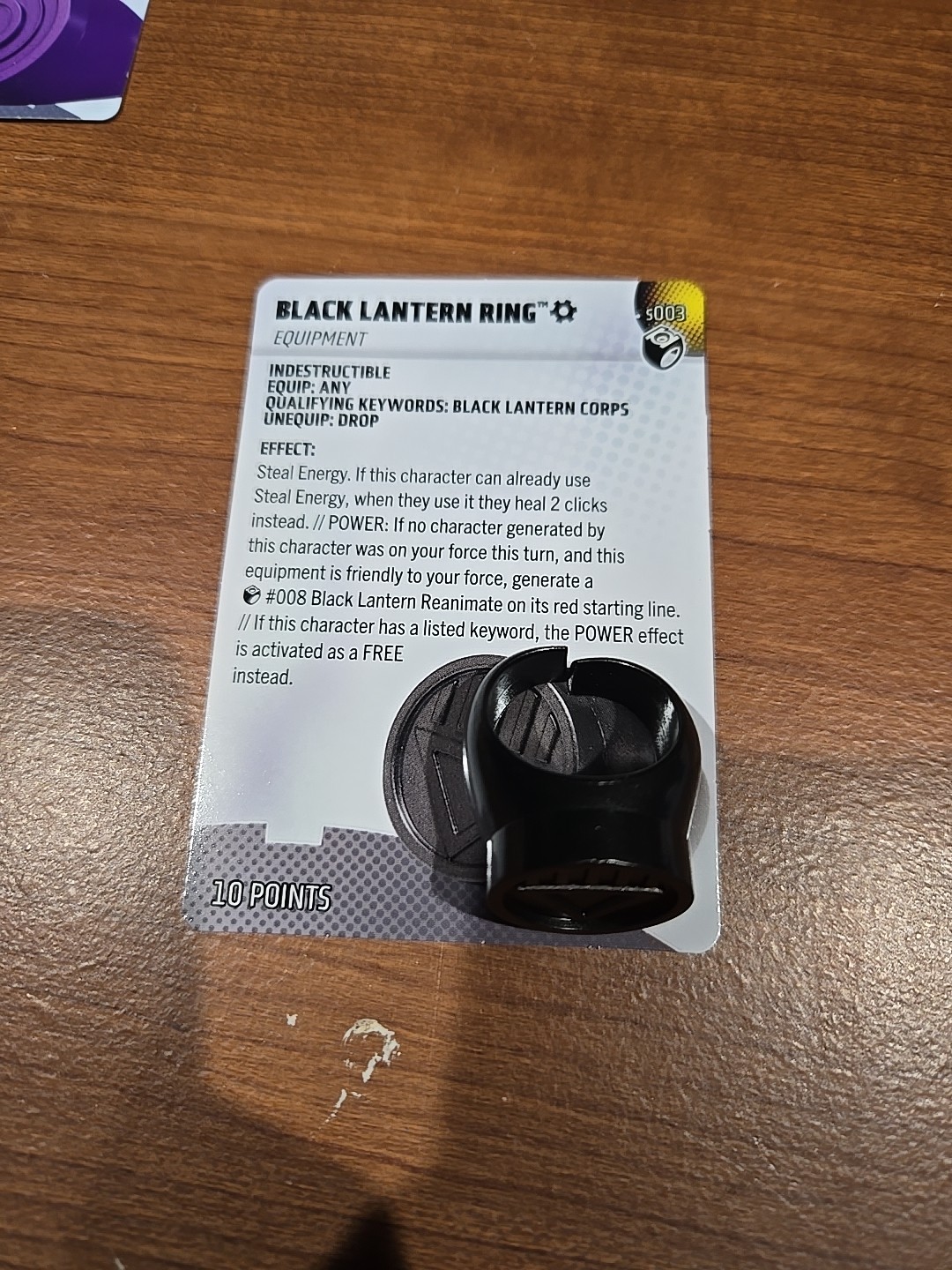 Heroclix Lantern Legacy Black Lantern Ring S003 Equipment Hand Batman ...