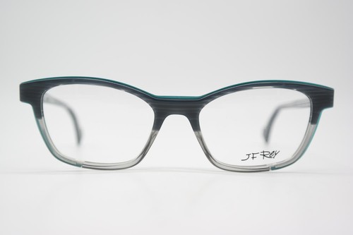 Glasses JF Rey JF1344 Gray Transparent Blue Oval Eyeglasses Frame New ...