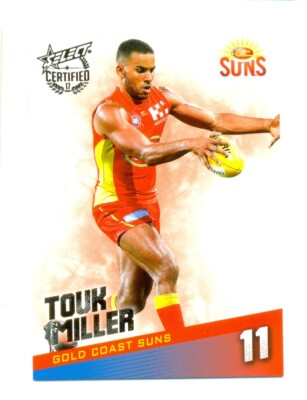 2017 AFL Select Certified Common card 98 Touk Miller - Gold Coast Suns ...