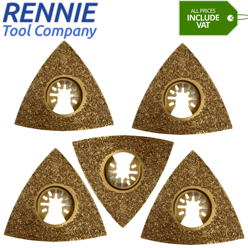 78mm Triangular Carbide Rasp Oscillating Multi Tool Blades Grout Mortar ...