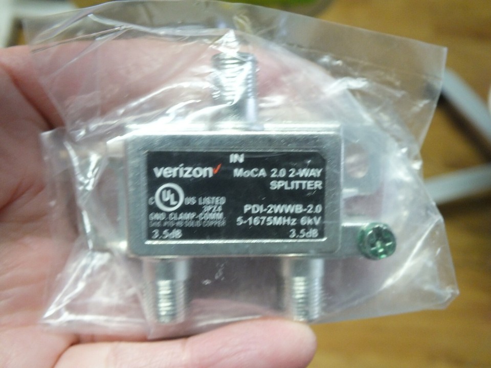 Verizon FiOS 2 Way MoCA 2.0 Splitter PDI-2WWB-2.0 3.5dB | eBay