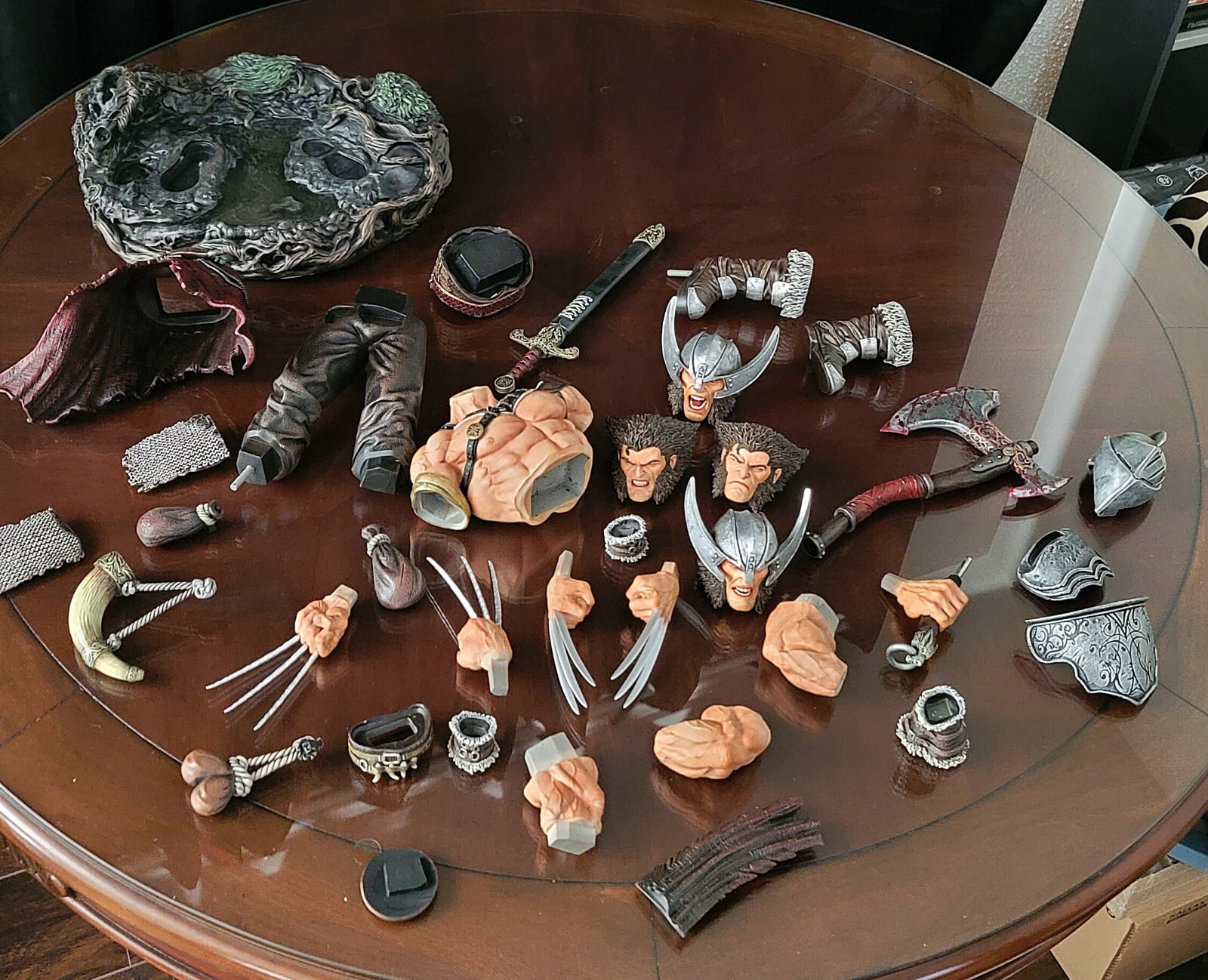 Custom Marvel X-Men 1/4 LL Medieval Wolverine Figure Statue Sculpted By ...