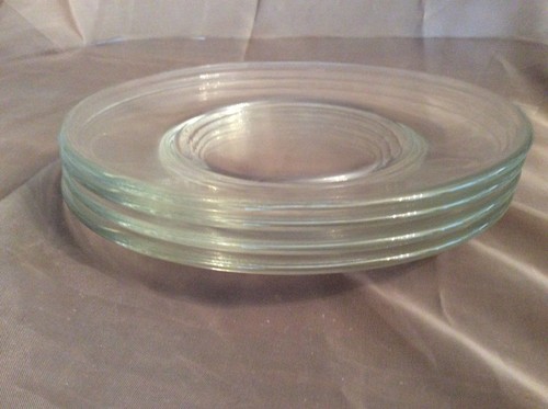 Libbey Crisa Moderno Glass Plates Set of 6 Salad/Dessert 7-1/2 Inch ...