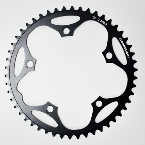 Stronglight Dural 5083 9/10sp Chainrings 130 PCD BLACK Black Shimano ...