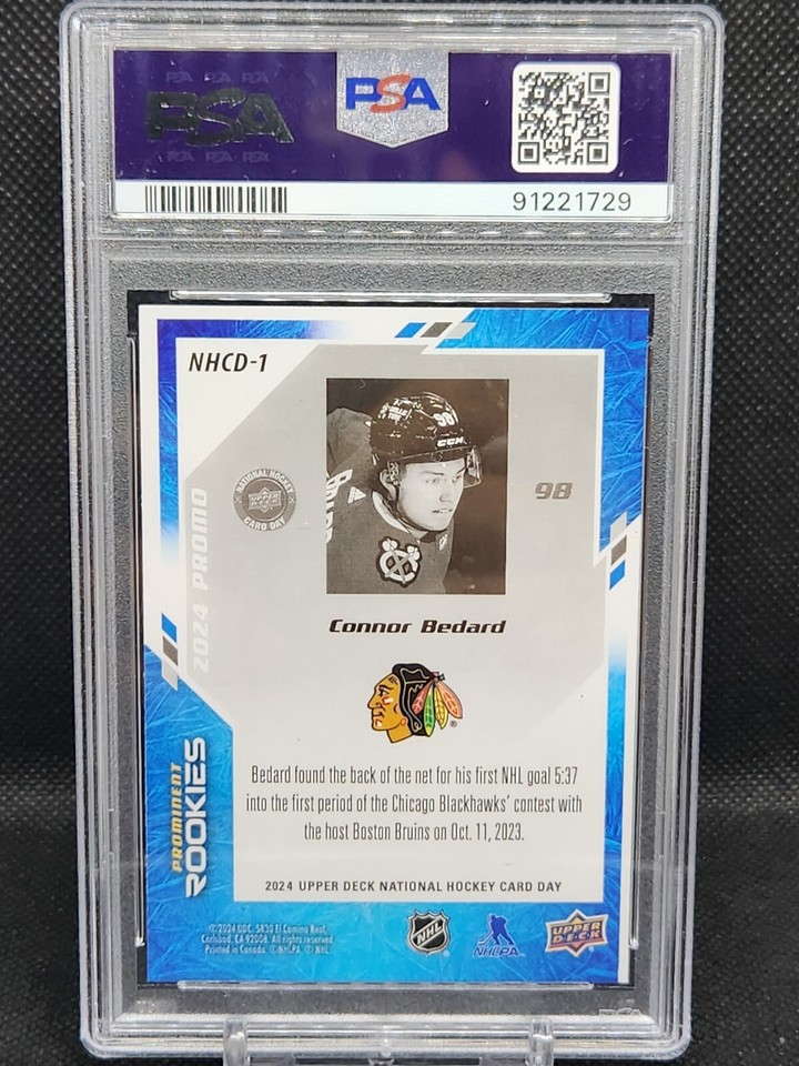 2024 Upper Deck NHCD Prominent Rookies PSA 8 #NHCD-1 Connor Bedard ...