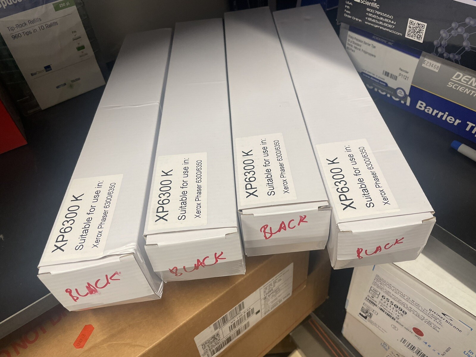 LOT OF 4 BLACK Xerox 6300 6350 Color set of Toner Cartridge 106R01085 ...