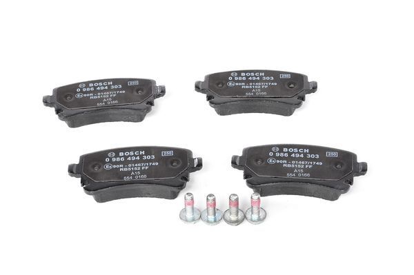 Brake Pads Set Fits AUDI A8 4e 2.8 Rear 07 to 10 BDX Bosch 4b3698451 ...
