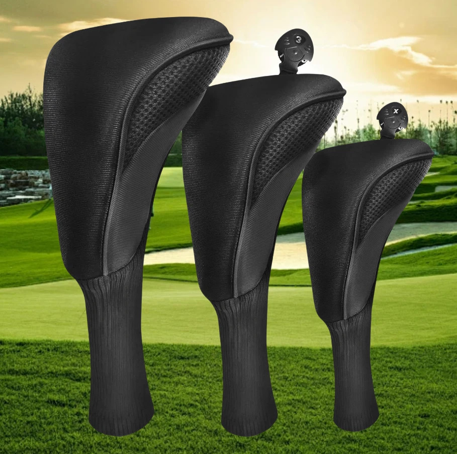 3PCS Golf Club Head Covers Set Driver 1 3 5 Fairway Woods Headcover ...