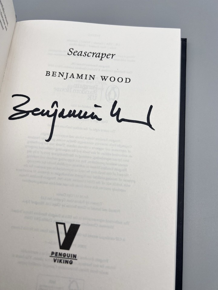 SIGNED - Seascraper By Benjamin Wood New 1st Edition HB FREE BOOKMARK ...