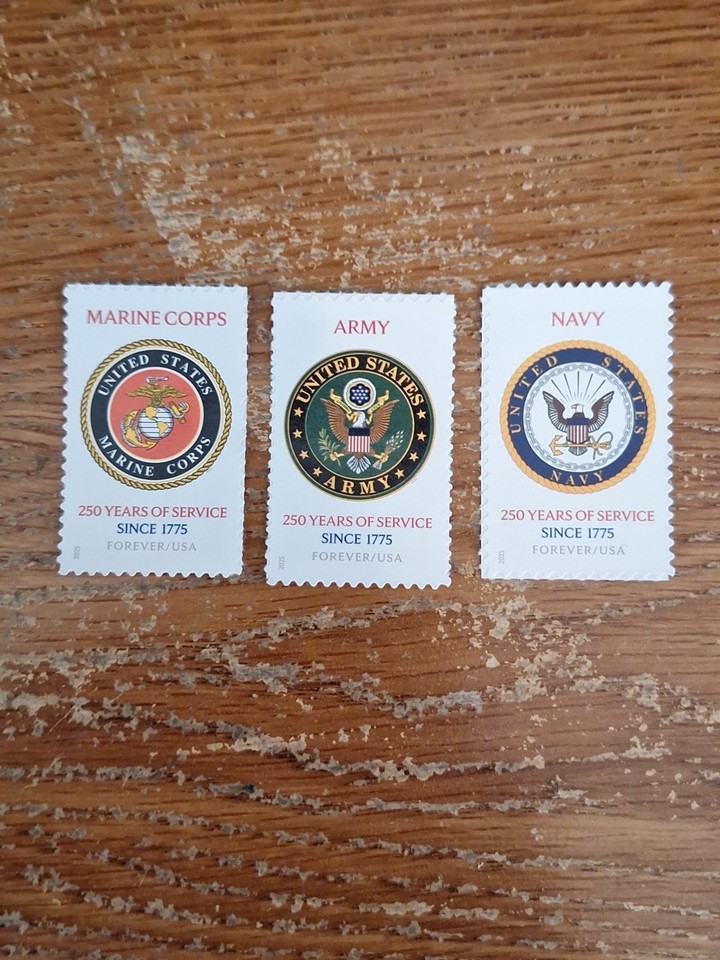 #6010-6012 2025 Army, Marine Corp, Navy 250th Anniv Set Of 3 | eBay