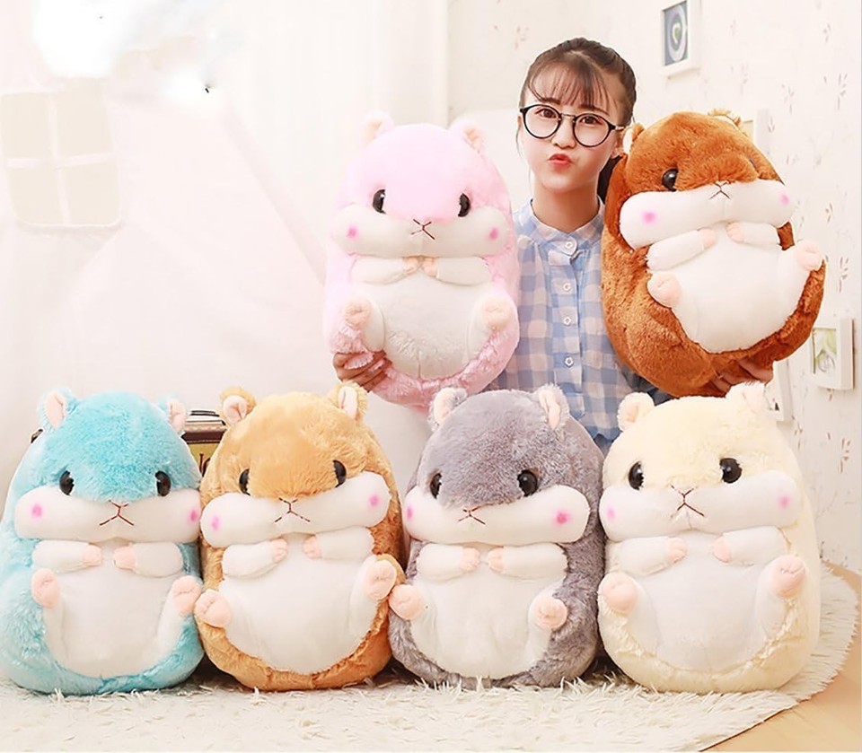 Cuddly Plush Stuffed Hamster Pillow with Comfortable Blanket of 100cm x ...