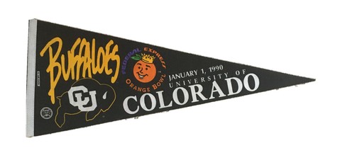 NCAA CU Colorado Buffaloes Vintage 1990 Federal Express Orange Bowl ...
