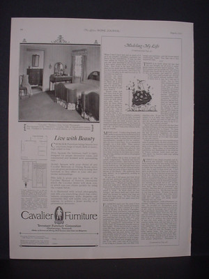 1925 Cavalier Furniture Bedroom Set Home Furnishings Vintage Print Ad ...