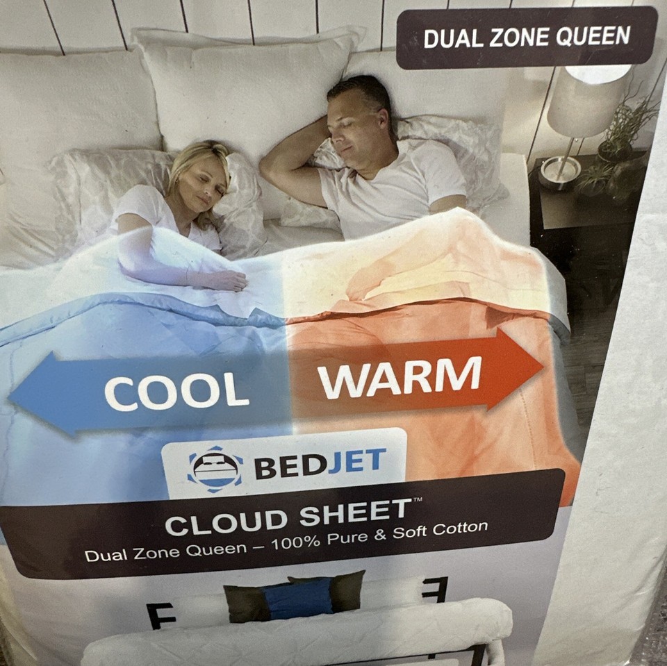 New BedJet Cloud Sheet Dual Zone Queen 10O% Cotton Cool Warm | eBay