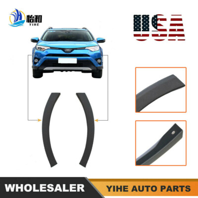 1 Set Bumper End Caps For RAV4 2016 -2019 Front Textured Right and Left ...