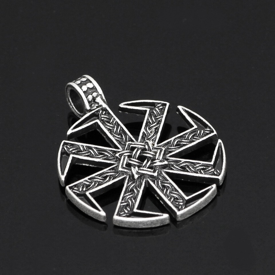 Vintage Kolovrat Slavic Amulet Pendant Necklace Norse Viking Jewelry ...
