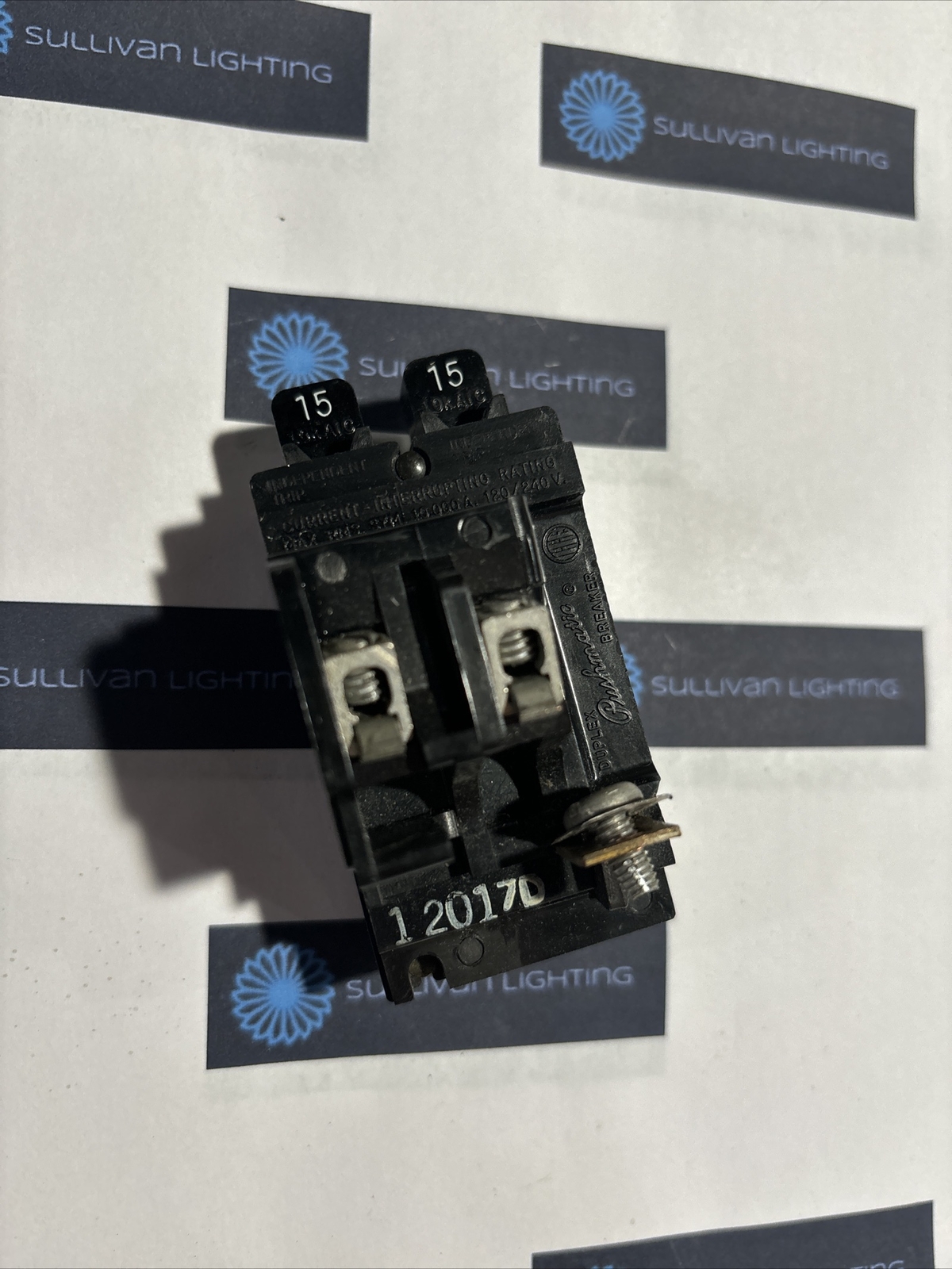 Bulldog Duplex Twin Tandem P1515, 15 Amp, 120 Volt, 2x 1 Pole Pushmatic ...