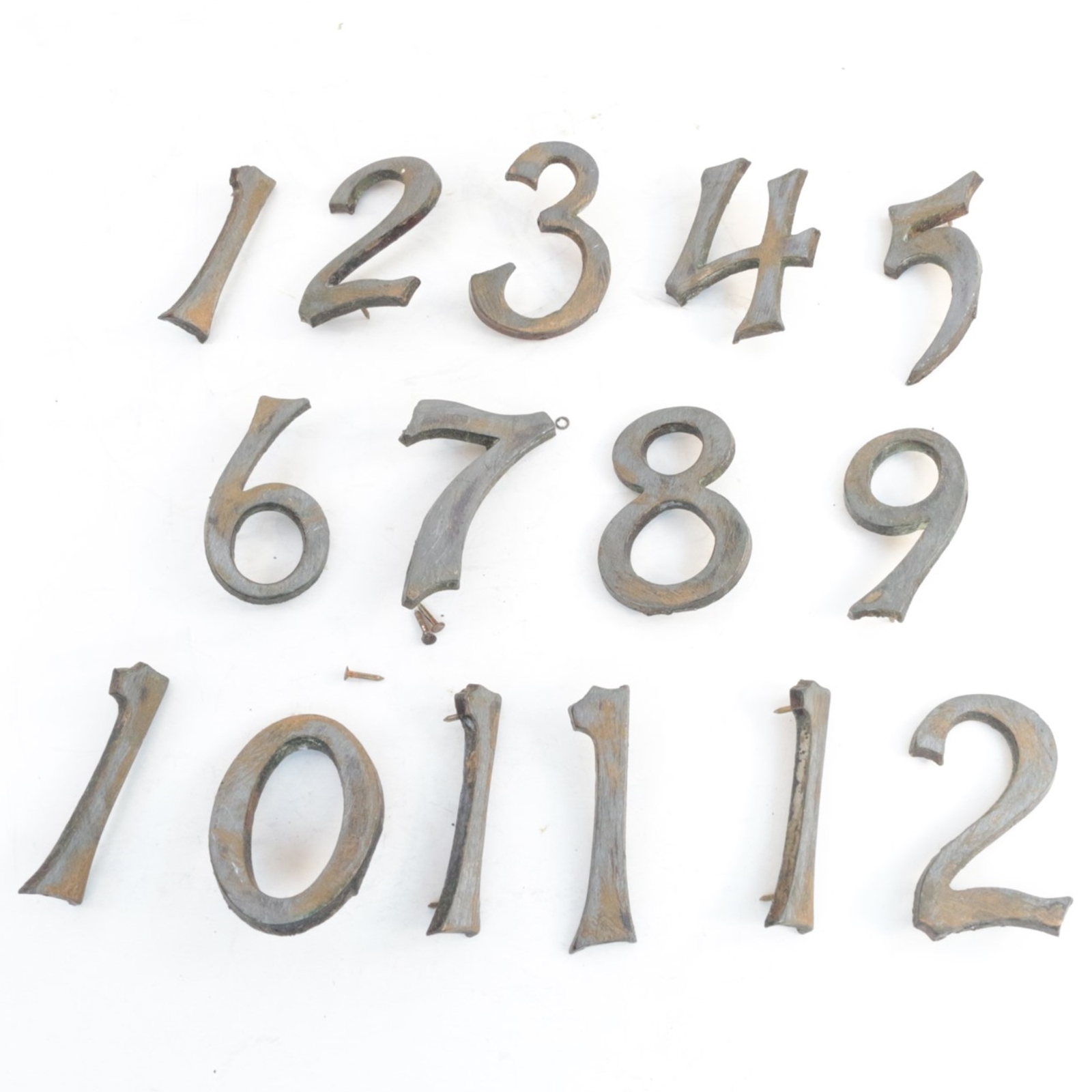 Mission Oak Wall Clock Dial Numbers - Complete Set 1-5/8 in. Tall ...