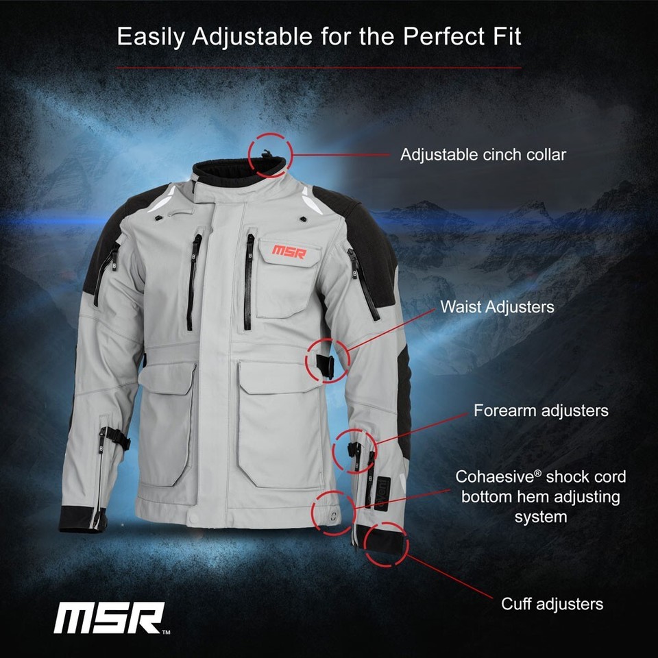 MSR™ Xplorer Adventure Motorcycle Jacket Large Grey | eBay