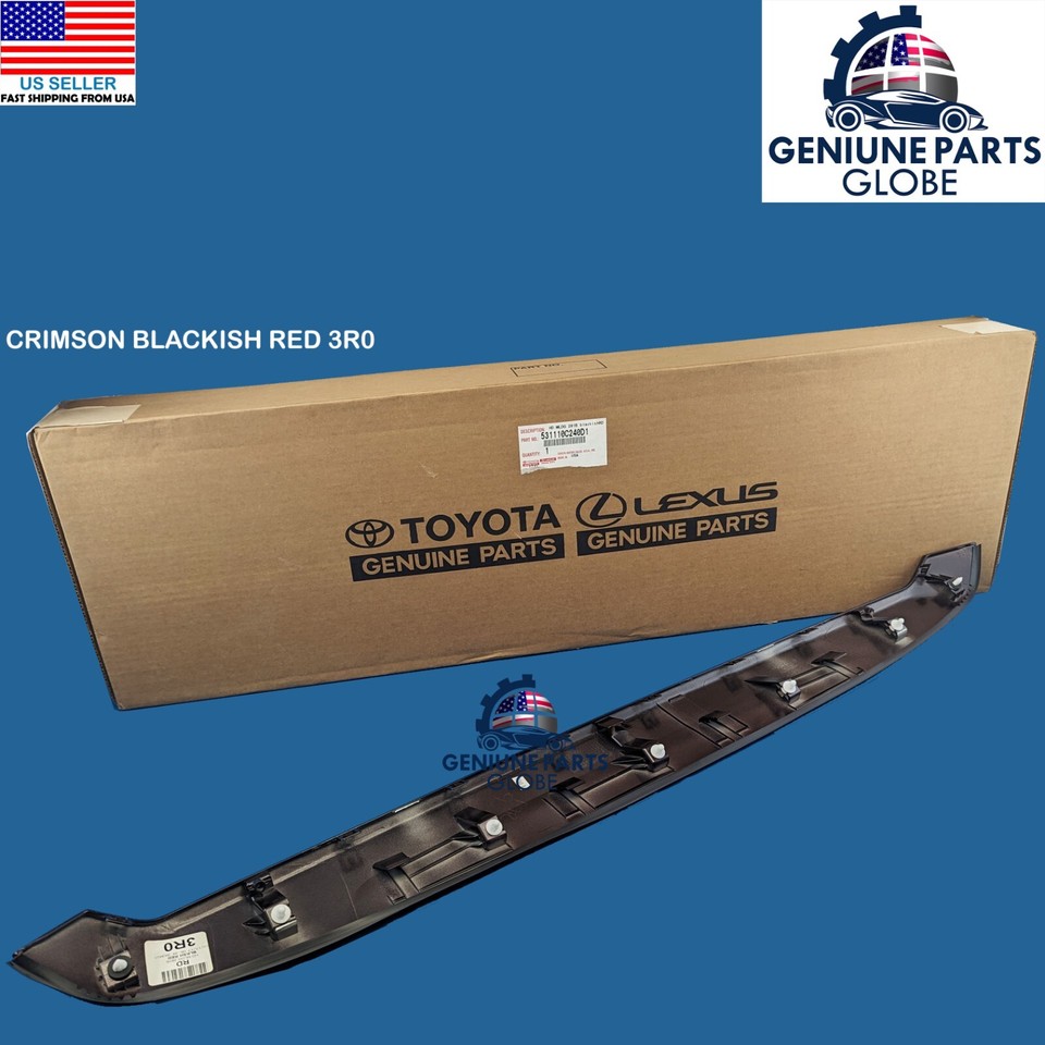 GENUINE TOYOTA 17-22 SEQUOIA CRIMSON RED HOOD LIP BULGE MOLDING 53111 ...