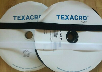 25MM 1" WHITE / BLACK HOOK OR LOOP TEXACRO® BRAND BY VELCRO COMPANIES ...