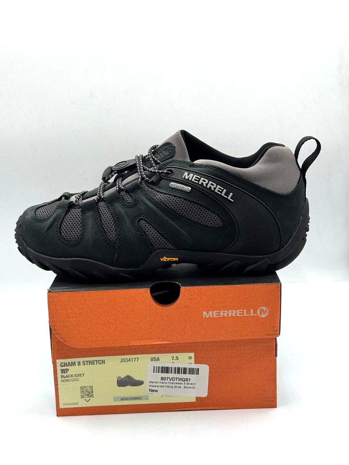 Merrell Men's Cham 8 Stretch Waterproof Hiking Black/Grey J034177 US 7. ...