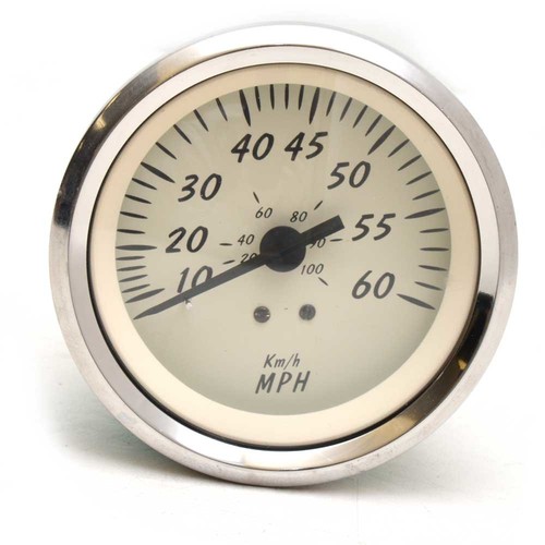 Teleflex Boat Speedometer Gauge 66938 | 3 1/4 Inch Silver Beige | eBay