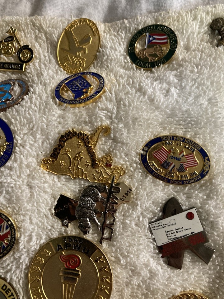 APWU American Postal workers Union Lapel Pin Lot Of 52 VINTAGE | eBay