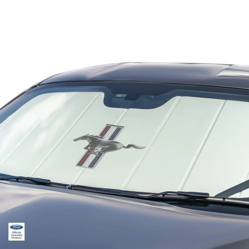 For Ford Mustang 15-23 Sunscreen with Ford Tri-Bar Style Logo Ford ...