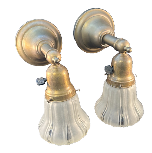 pair of antique early electric Victorian style sconces | eBay
