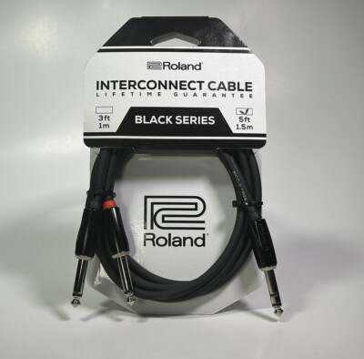 Roland RCC-5-TR28 5 foot Insert/splitter cable—1/4-inch TRS to two TS 1 ...