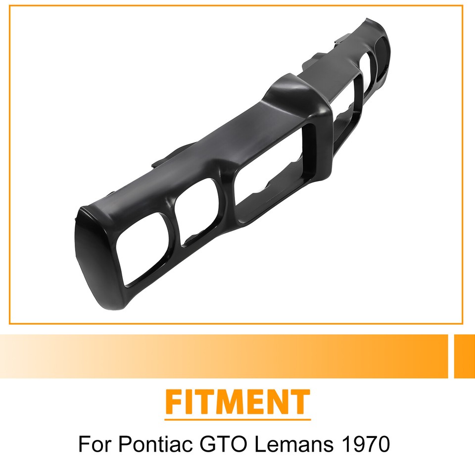1970 Pontiac GTO Lemans Black Front Bumper Cover Fascia With Fog Light ...