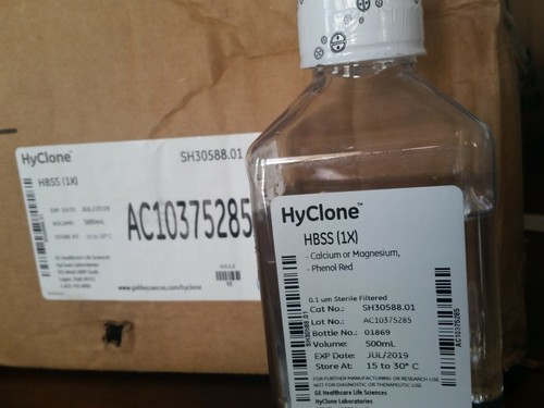 12 Pack (500 mL Each) GE Hyclone HyPure WFI Quality Water Sterile ...
