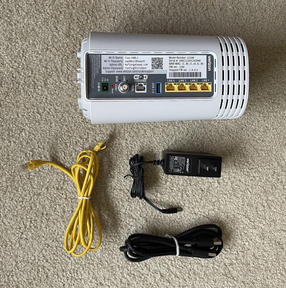 Verizon Fios G3100 4-Port 1000 Wireless Home Router w/ TV Ethernet HDMI ...