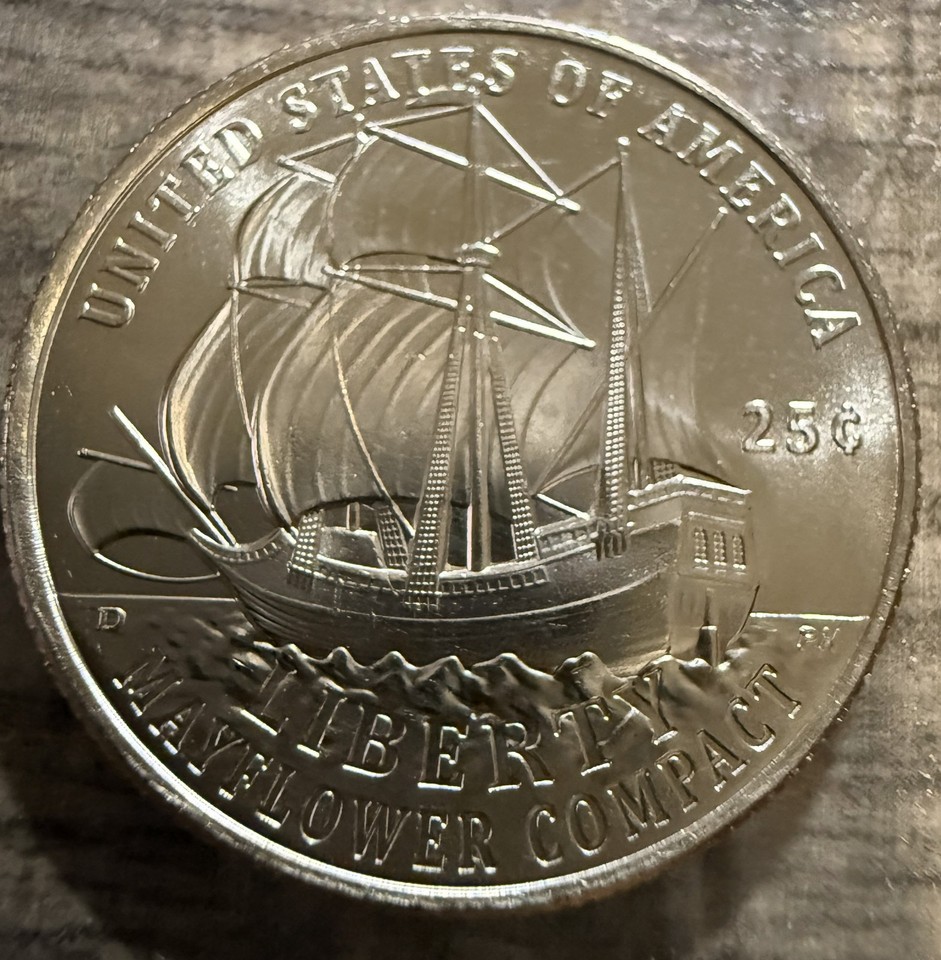 80 2026 P&D Mayflower Compact Quarters from rolls! 40 P and 40 D Mint ...