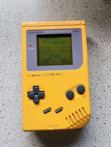 Nintendo Gameboy Original Yellow DMG-01 with 6 Games Fully Working VGC ...