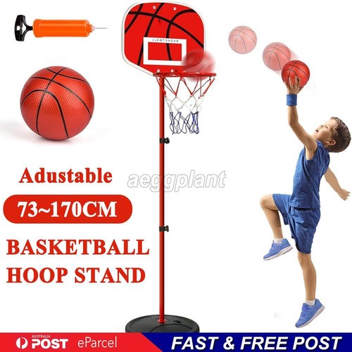 170cm Kids Basketball Hoop Net Backboard and Stand For Indoor Outdoor ...