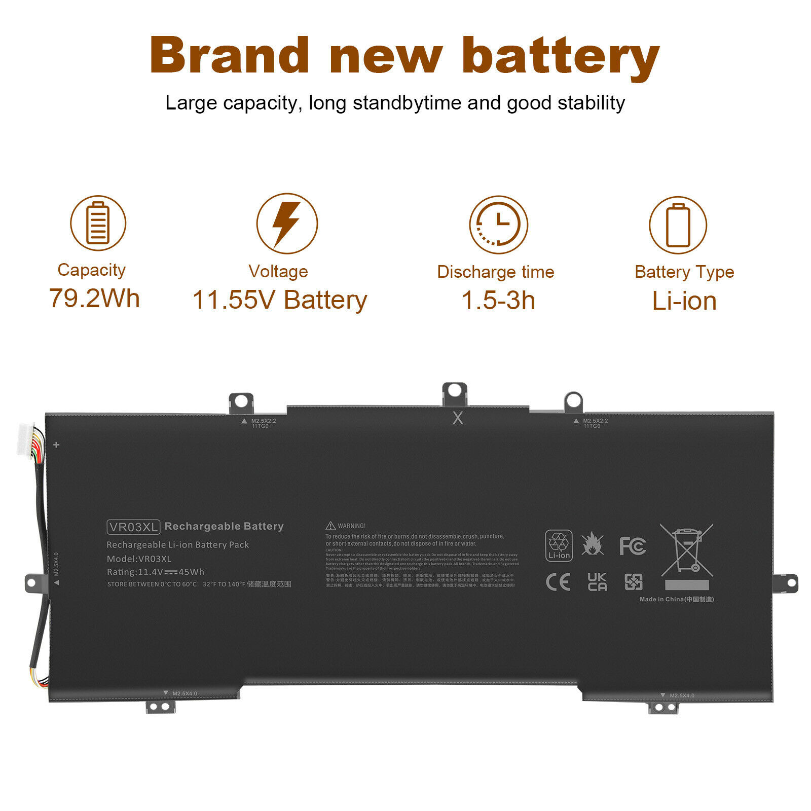 VR03XL Laptop Battery For HP Envy 13-D 13-d061sa 816243-005 816497-1C1 ...
