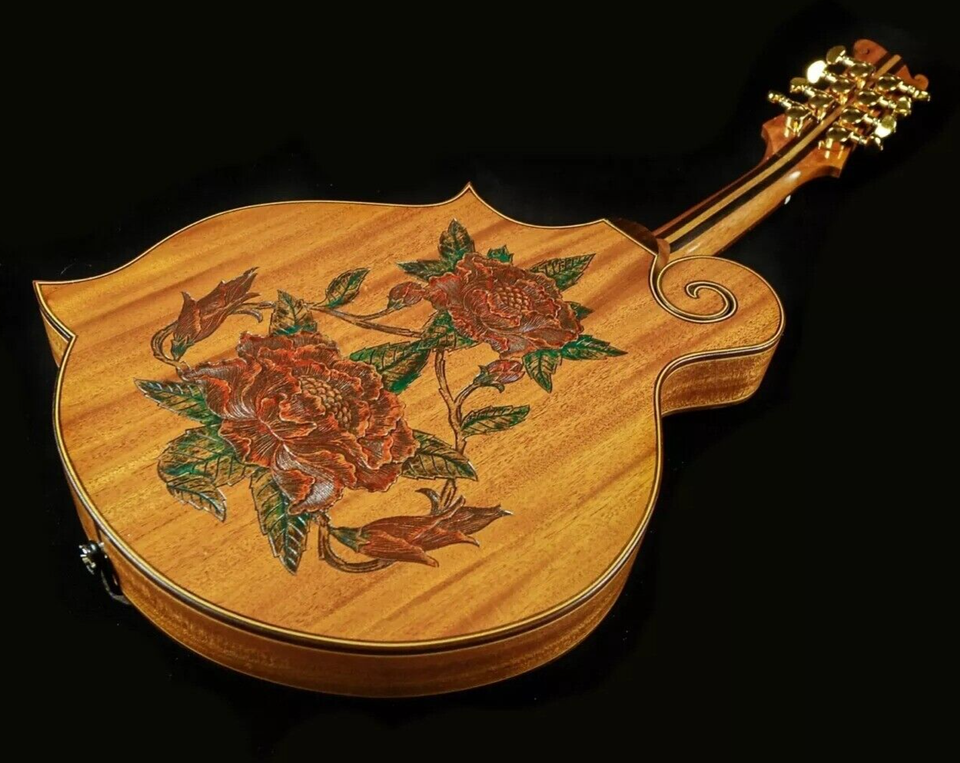 Blueberry Handmade Mandolin Floral F-Style Motif Pre-Order 90 Days | eBay