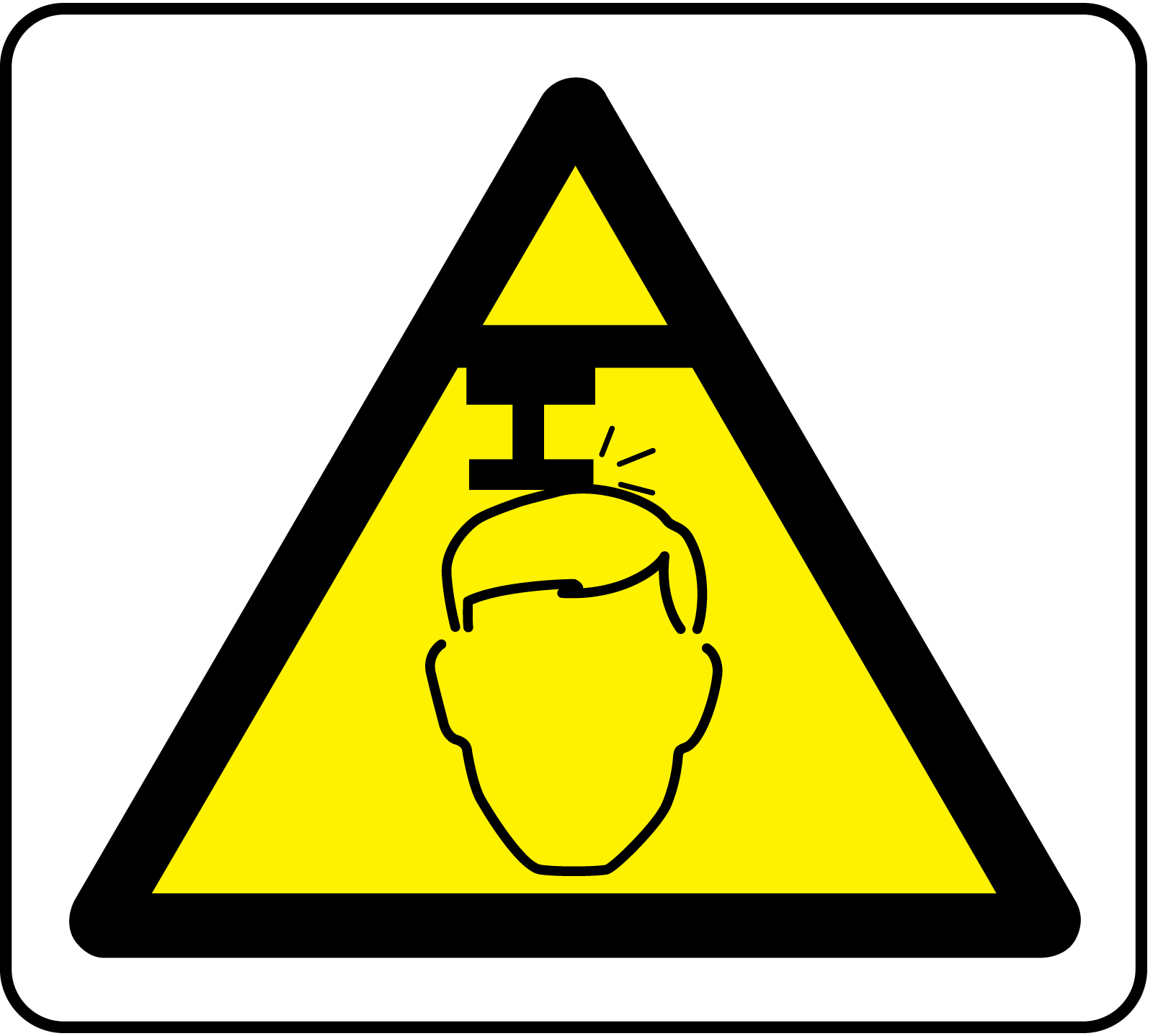 Yellow Warning safety signs, caution, slip, trip etc Vinyl wall ...