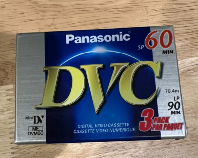 Panasonic Mini-DV DVC Cassette SP 60 / LP 90 Minutes 3 Pack AY ...