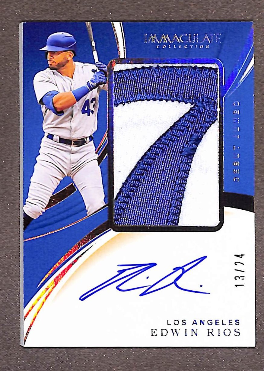 2020 Panini Immaculate Debut Jumbo Relics #DJA-ER Edwin Rios Auto /24 | eBay