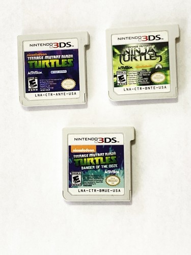 Three Nintendo 3DS Game Cartridges Teenage Mutant Ninja Turtles Tested ...