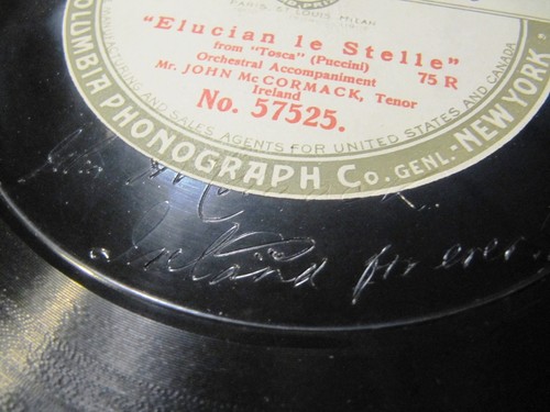 IRELAND FOREVER 1908 SIGNED John McCormack Odeon FONOTIPIA Tosca ...