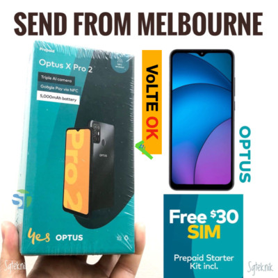 NEW Optus X PRO 2 (4G, 6.52" HD, 64GB/3GB, VoLTE OK, 13MP Cam, NFC, GPS ...
